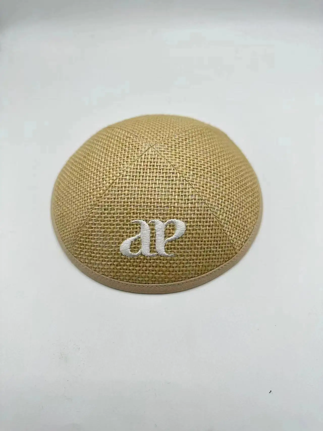 Custom-Kippot-Cream-Burlap-YARMULKE-Bar-Mitzvah-Kippot-Wedding-Kippahs ...
