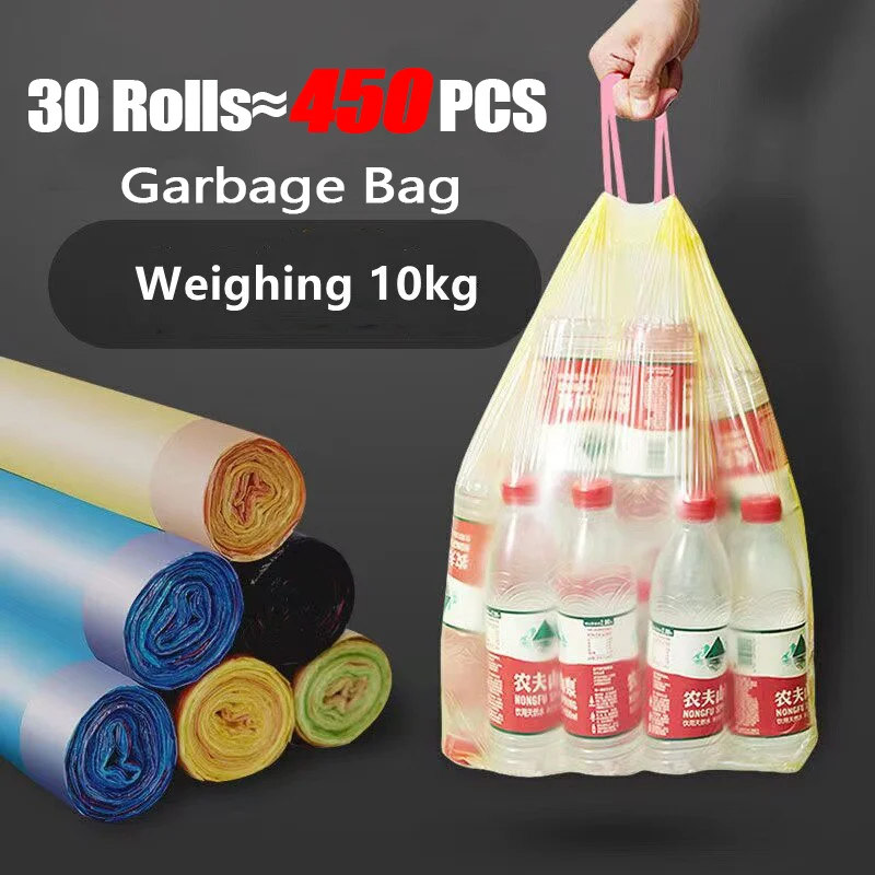 Disposable-Garbage-Bag-Colorful-Drawstring-Garbage-Bag-Disposable ...