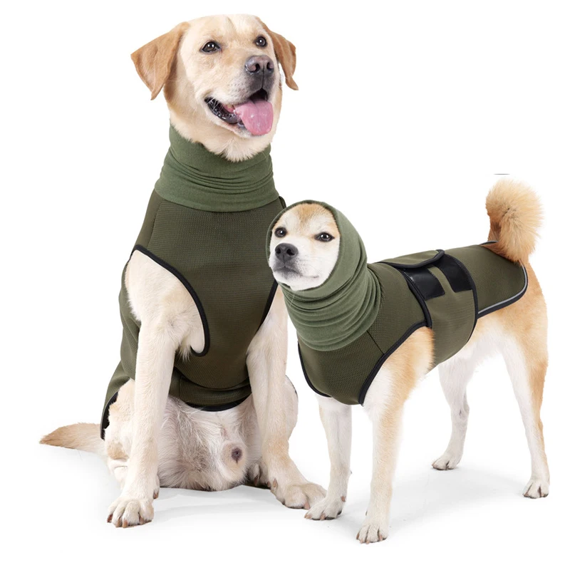 Thunder Stress Shirt Classic Dog Anxiety Jacket Army Green Anti Anxiety ...