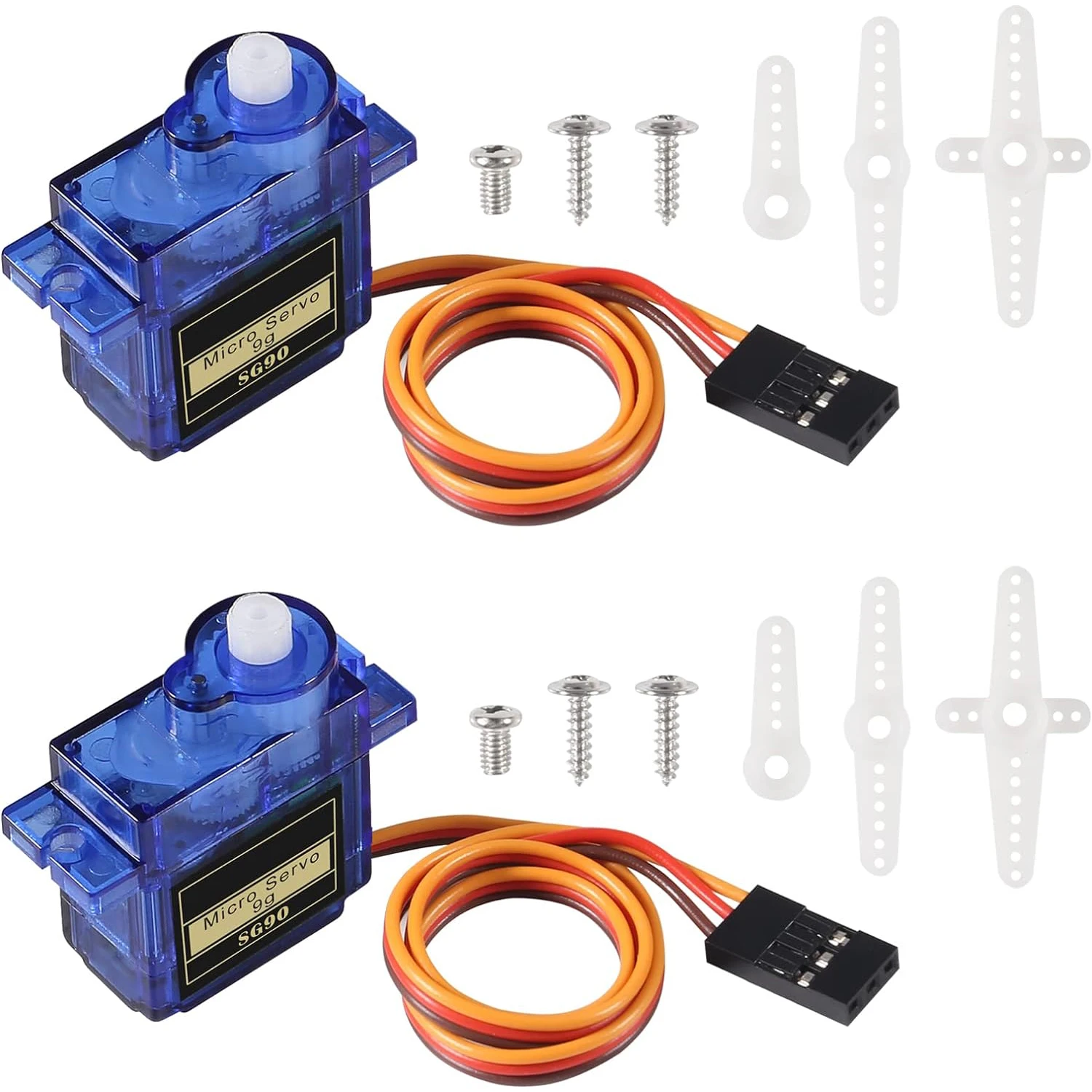 2PCS-SG90-9g-Servo-Motor-Micro-Servo-Metal-Geared-Motor-Kit-Mini-Servos ...
