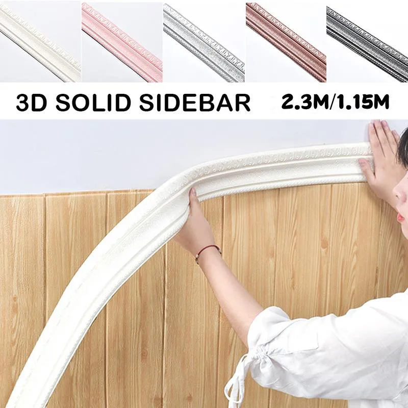 Embellecedor de pared 3D de 230/115cm, autoadhesivo con borde de ...