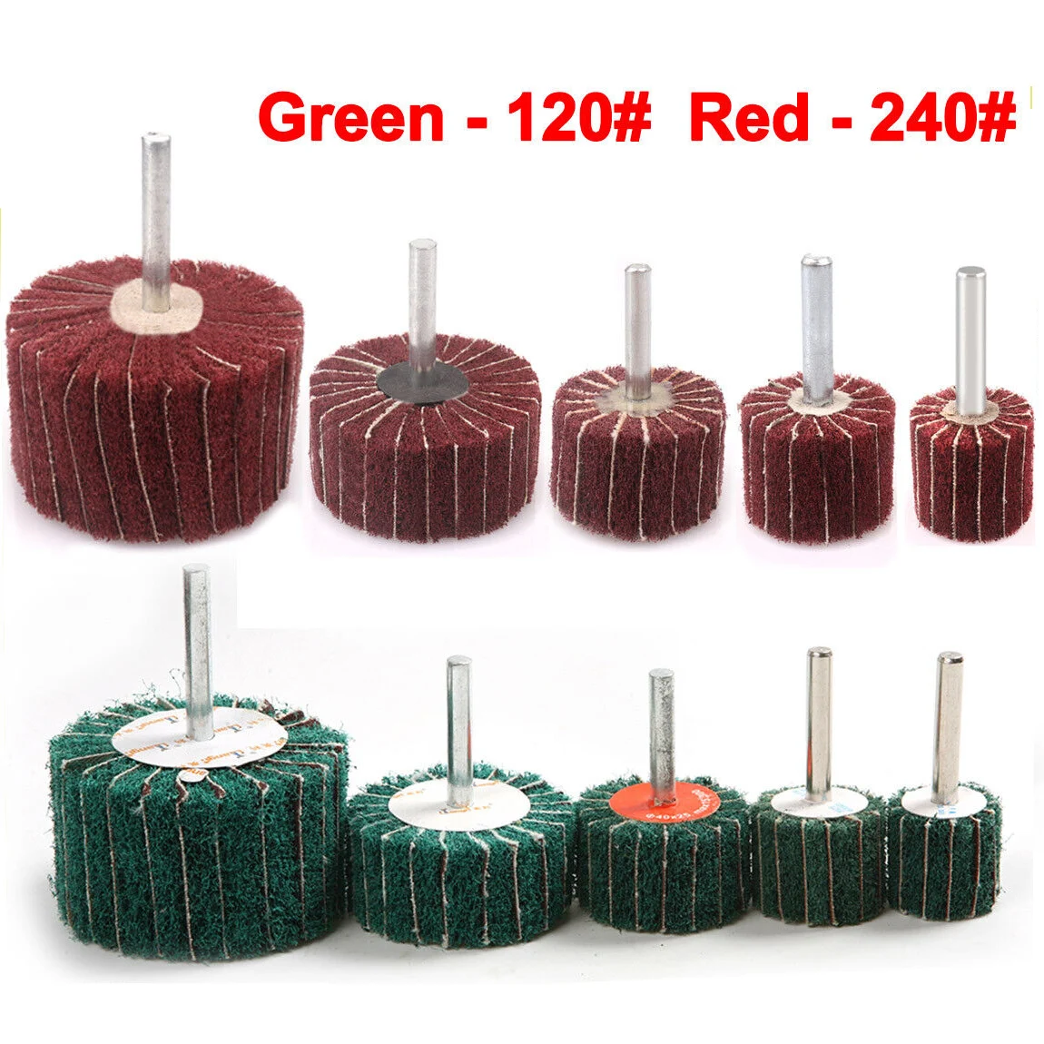 1Pcs-6MM-Shank-Non-woven-Flap-Sanding-Wheel-Fiber-Abrasive-Scouring-Pad ...