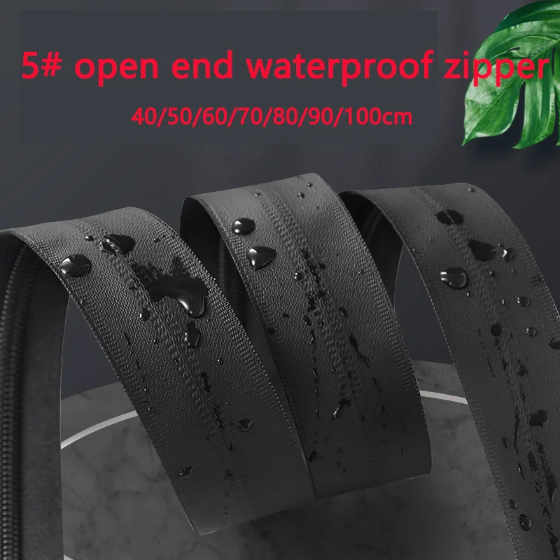 5-Nylon-Waterproof-Zippers-Black-TPU-Double-Slider-DIY-Sewing-Jacket ...