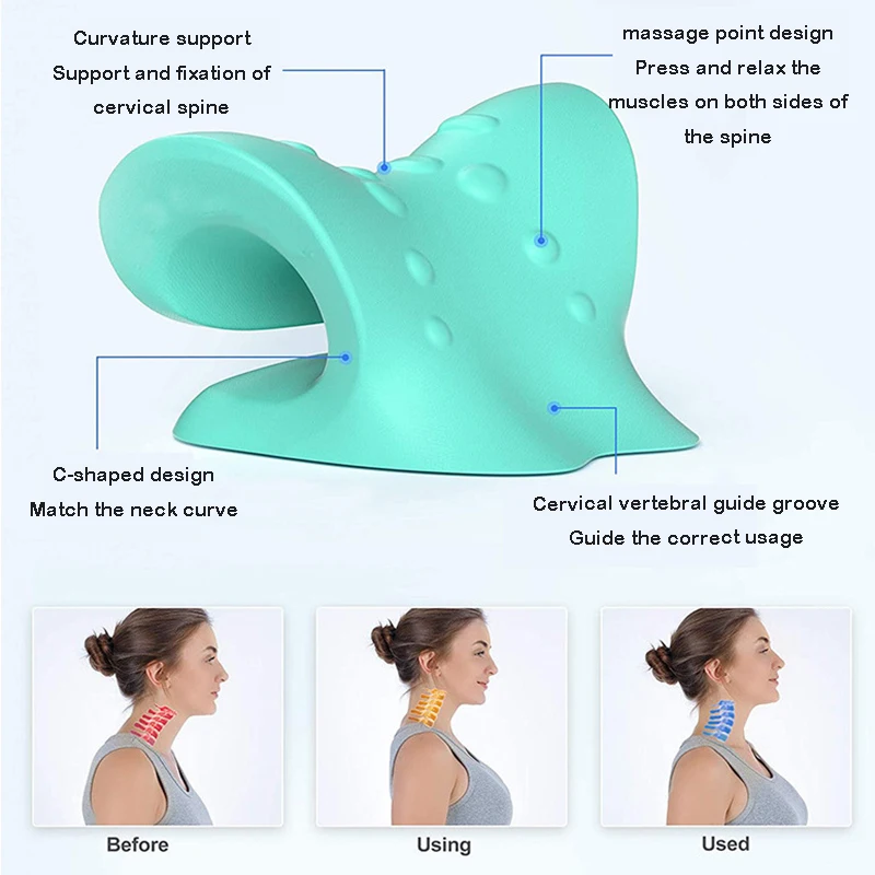Triangle-Bleu-Correcteur de bosse de cou, soulagement du cou ...