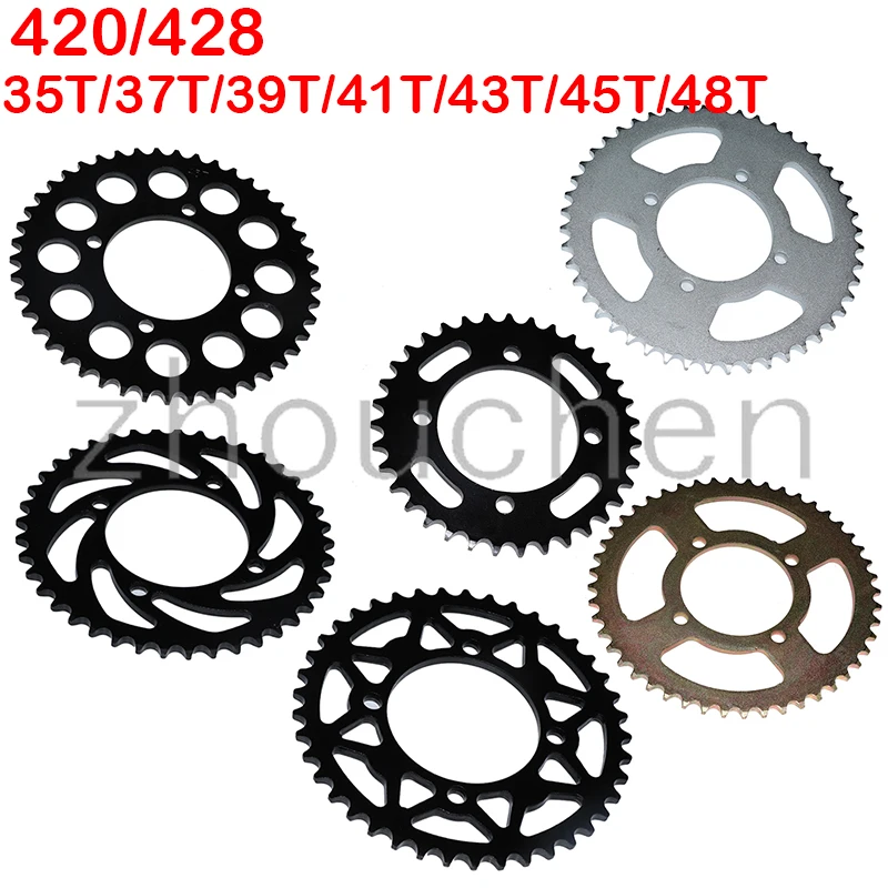 420-428-Chains-76mm-35T-37T-39T-41T-43T-45T-48T-Motorcycle-rear-wheel ...