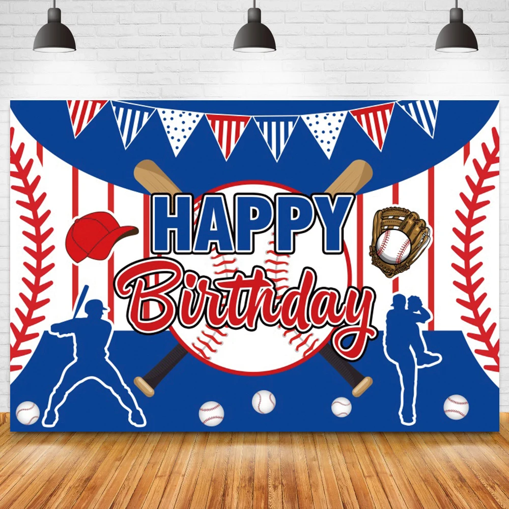 Baseball-Boy-Birthday-Party-Backdrop-Photography-Banner-Portrait-Photo ...