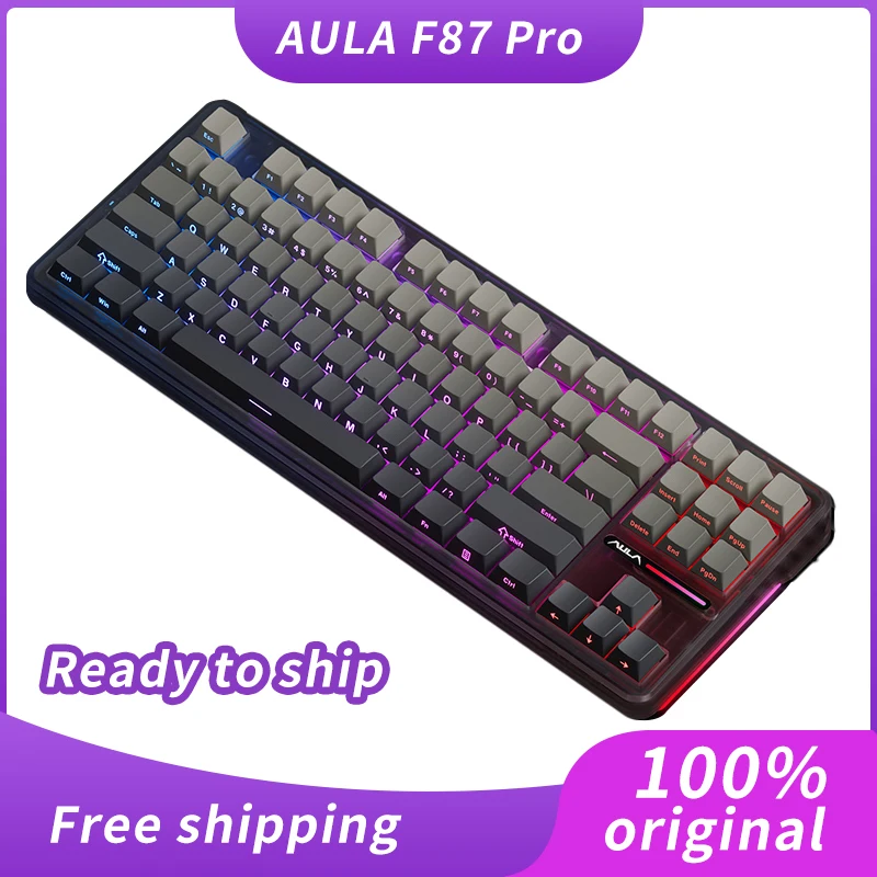 Original-AULA-F87-Pro-Mechanical-Keyboard-Wireless-USB-Bluetooth-Tri ...