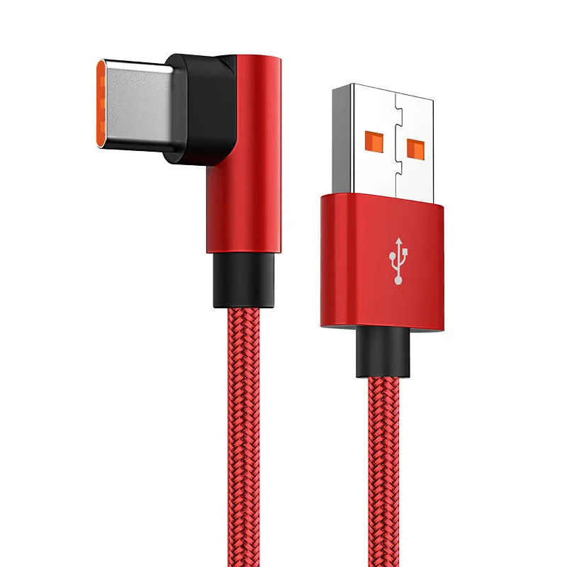 0.25m 1m 2m 3m USB Type C Fast Charge Elbow Cable For Xiaomi 12 11 10 8 ...