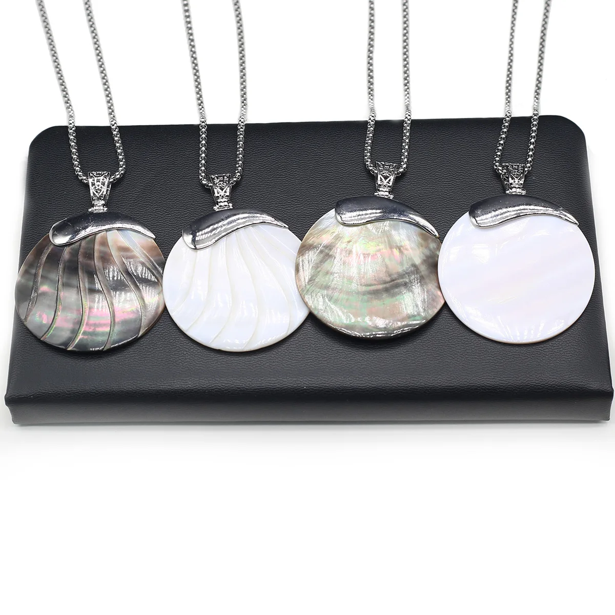 1pc-50x50mm-Round-Necklace-Pendant-Natural-Freshwater-Shells-Mother-of ...