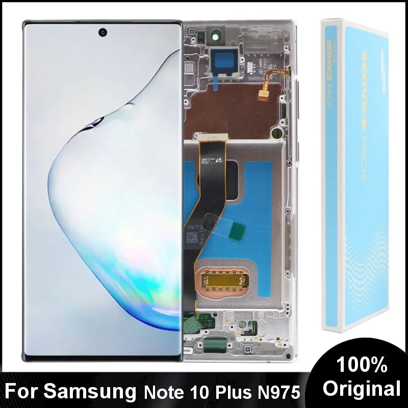 ORIGINAL AMOLED Note 10 Plus Tela LCD Para Samsung Galaxy note10 plus ...