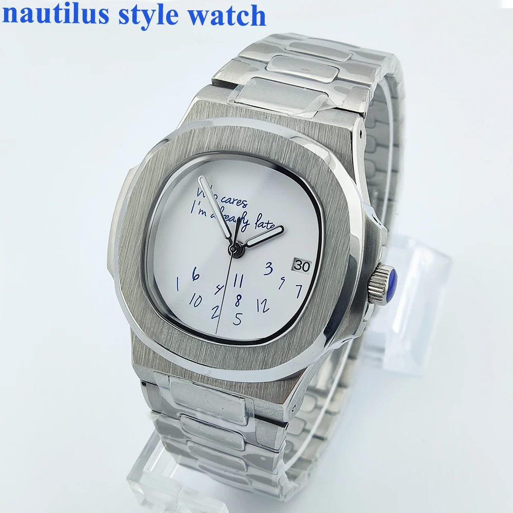 41mm-nh35-watch-who-cares-i-m-already-late-watch-no-logo-mechanical ...
