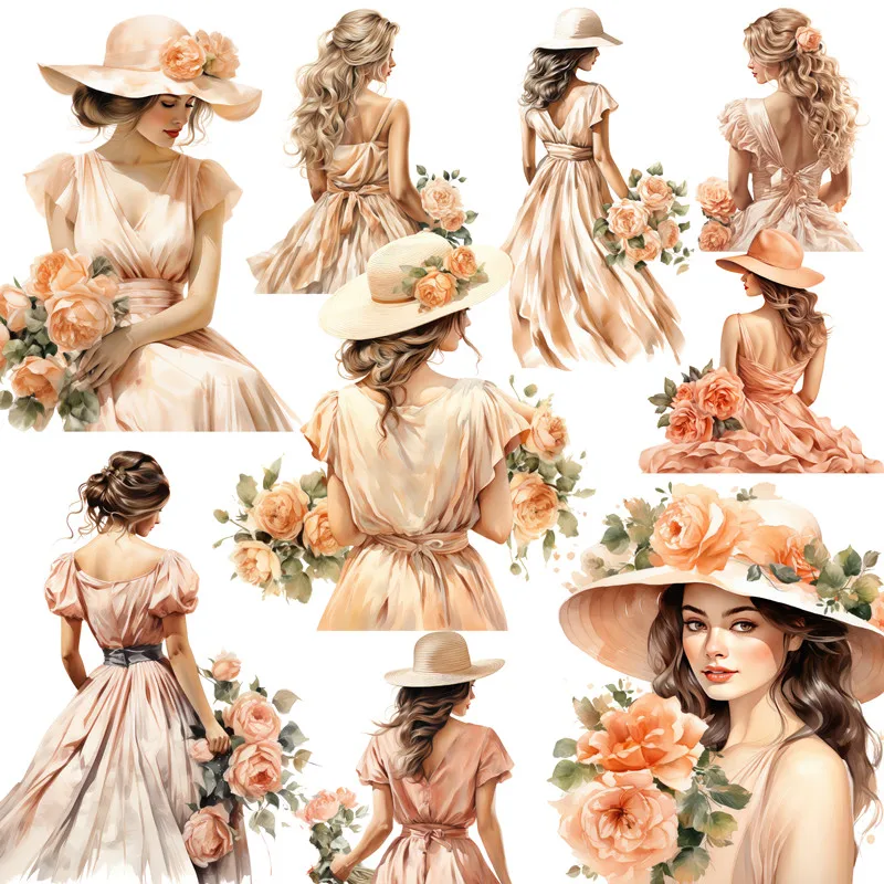 Rose-Girl-s-Back-Stickers-Crafts-And-Scrapbooking-stickers-kids-toys ...