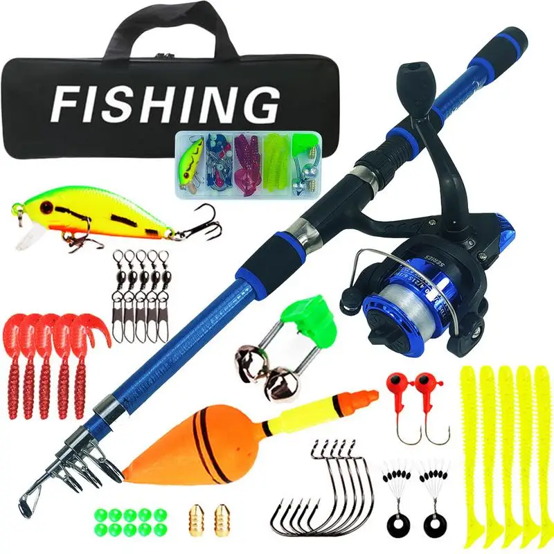 Fishing-Rod-Combo-Full-Kits-1-8M-Telescopic-Spinnings-Reel-Baits-Lure ...