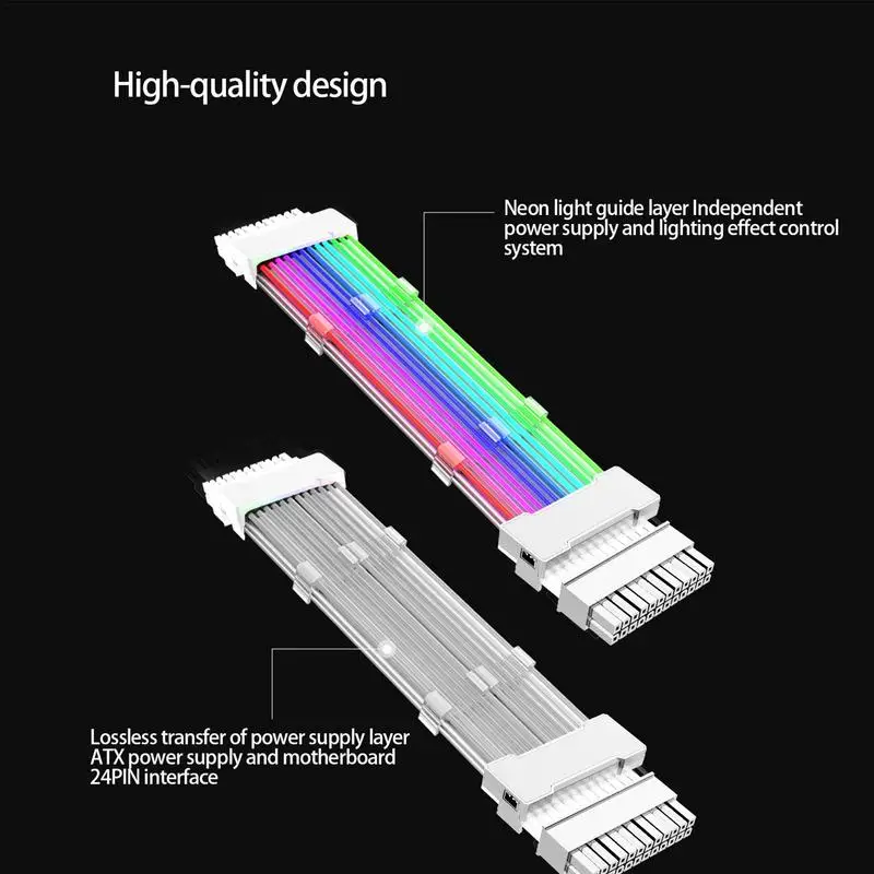 RGB-24PIN-Motheboard-Extension-Cord-Wire-ARGB-PC-Case-LED-Light-Bar ...