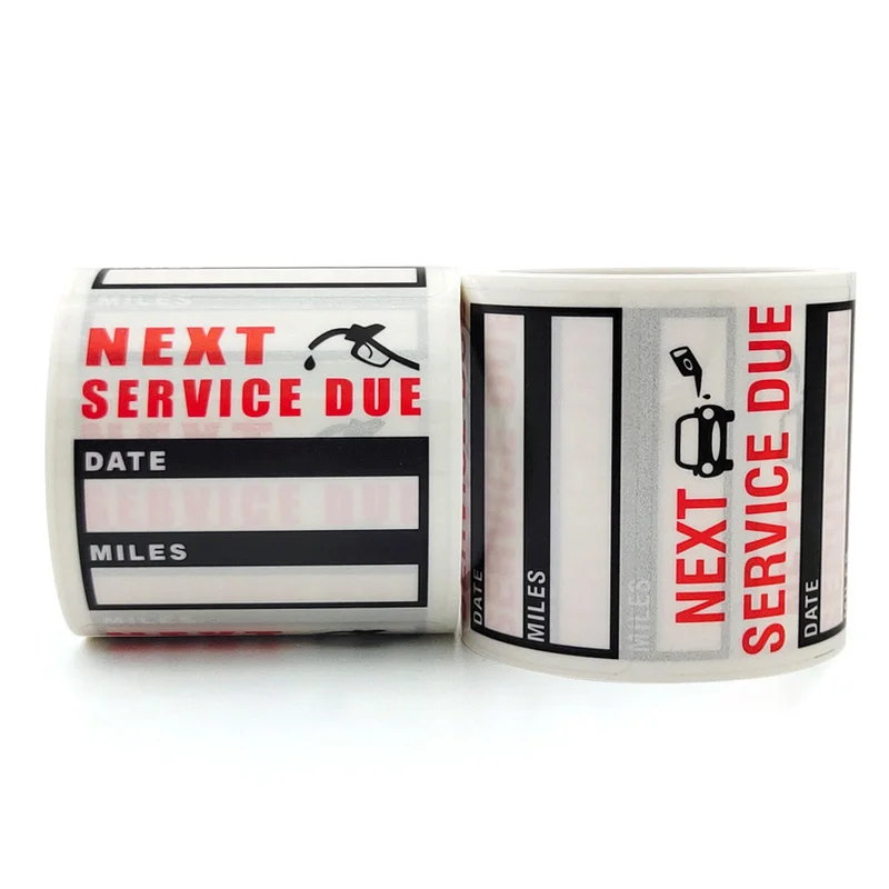 120pcs/roll Oil Change Maintenance Service Reminder Stickers Window ...
