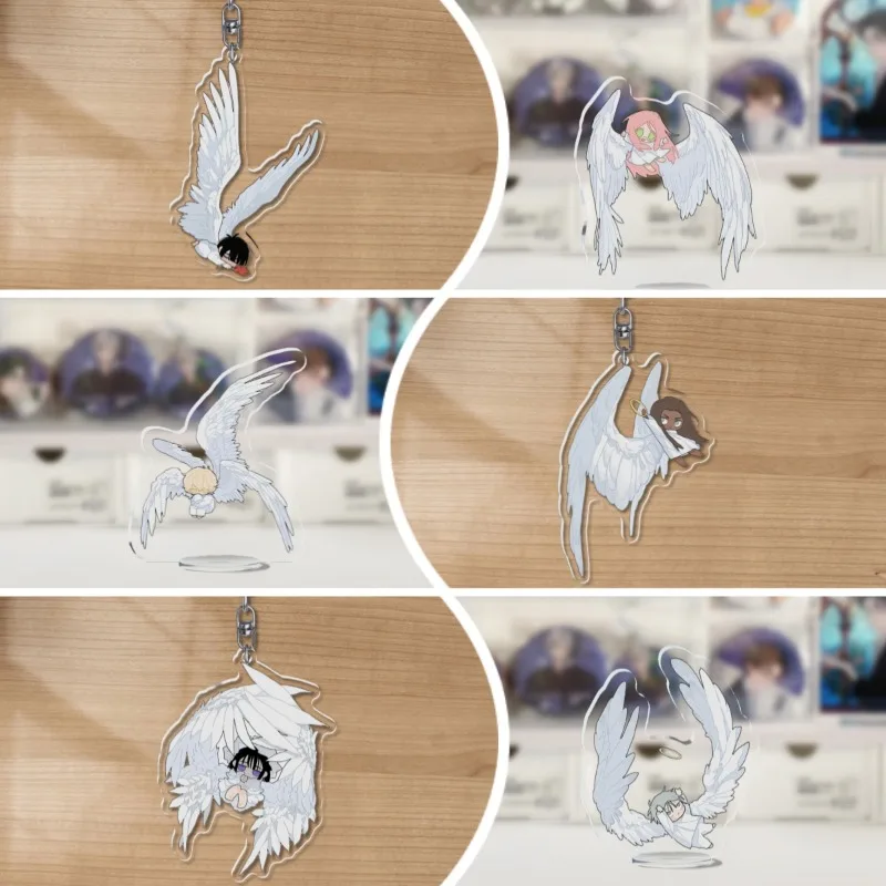 Anime KeyChain Women ALIEN STAGE Key Chain for Men Angel Fly Bird Key ...