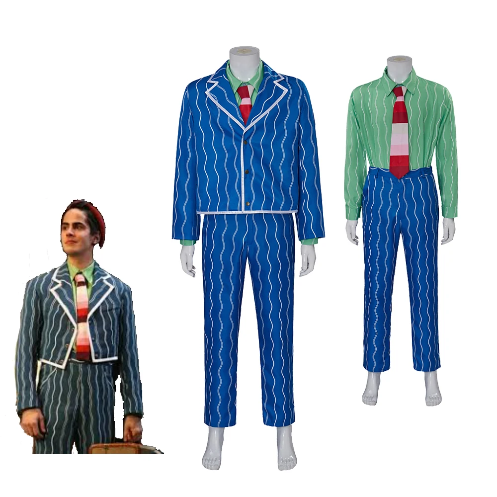 Musical-Wicked-Boq-Cosplay-Costume-Boq-Blue-Striped-Top-Pants-Full-Set ...