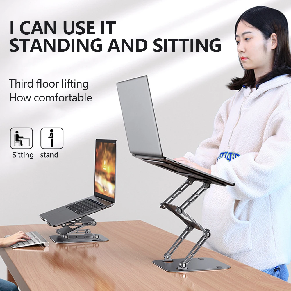 Foldable Laptop Stand Aluminium Adjustable Laptop Holder Portable ...