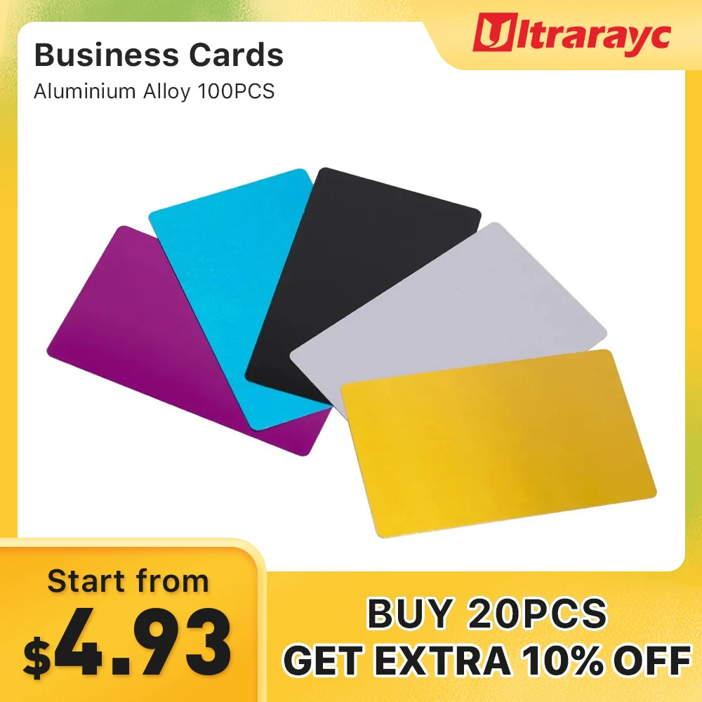 50pcs-100pcs-Lot-Business-Name-Cards-Multicolor-Aluminium-Alloy-Metal ...