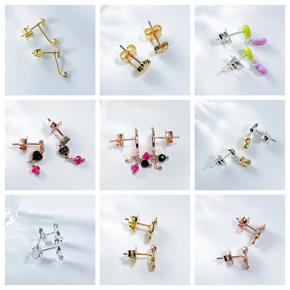 Pendientes-con-dise-o-de-oso-en-espa-ol-aretes-peque-os-de-Color ...