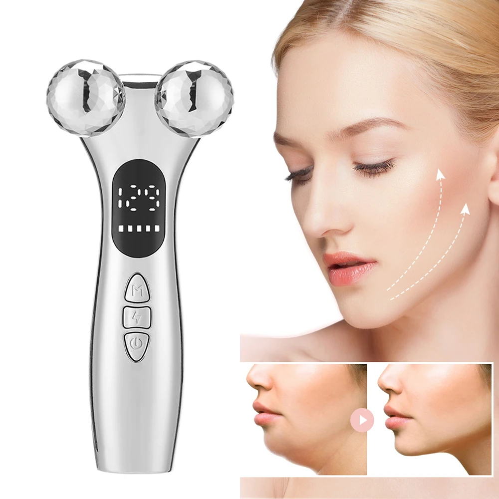 3D-Roller-V-Face-Lifting-Massager-Micro-Current-Skin-Firming-Wrinkle ...