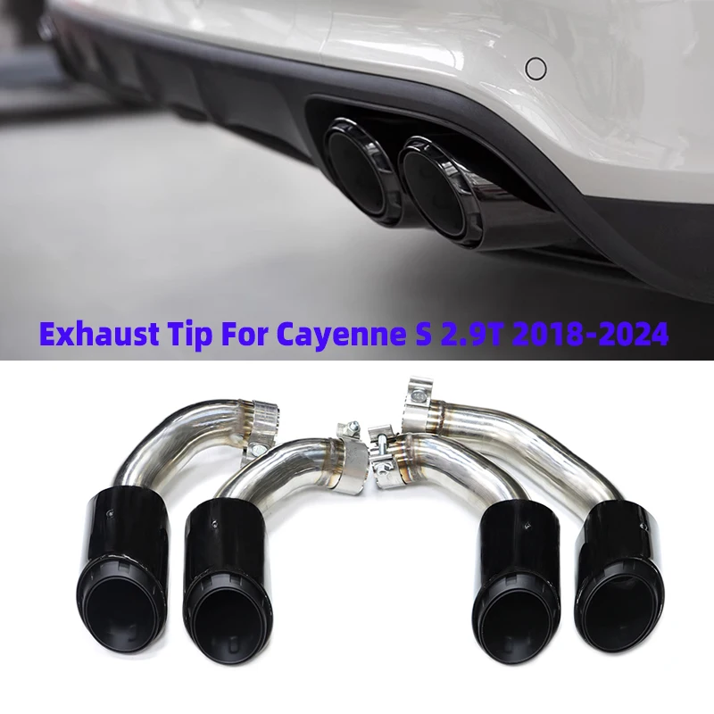 4Pcs/lot Decorative Quad Exhaust Muffler Tips For 2019-2024 Porsche ...