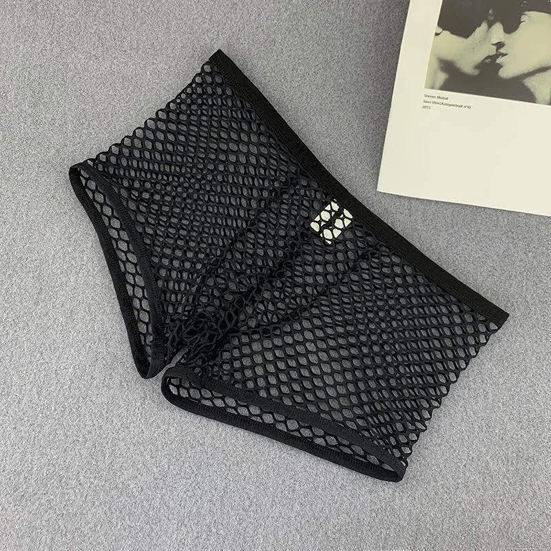 Mesh-Large-Hole-Transparent-Men-Boxers-Low-Waist-Stretch-Short-Panty ...