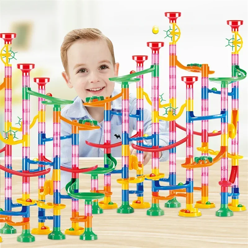 Marble-Run-Building-Blocks-Marbles-Slide-Toys-For-Children-DIY ...