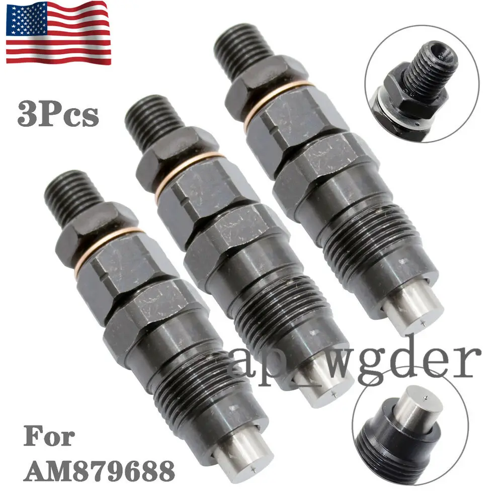 Set-3-Fuel-Injector-Fits-John-Deere-415-425-430-330-332-455-855-X495 ...