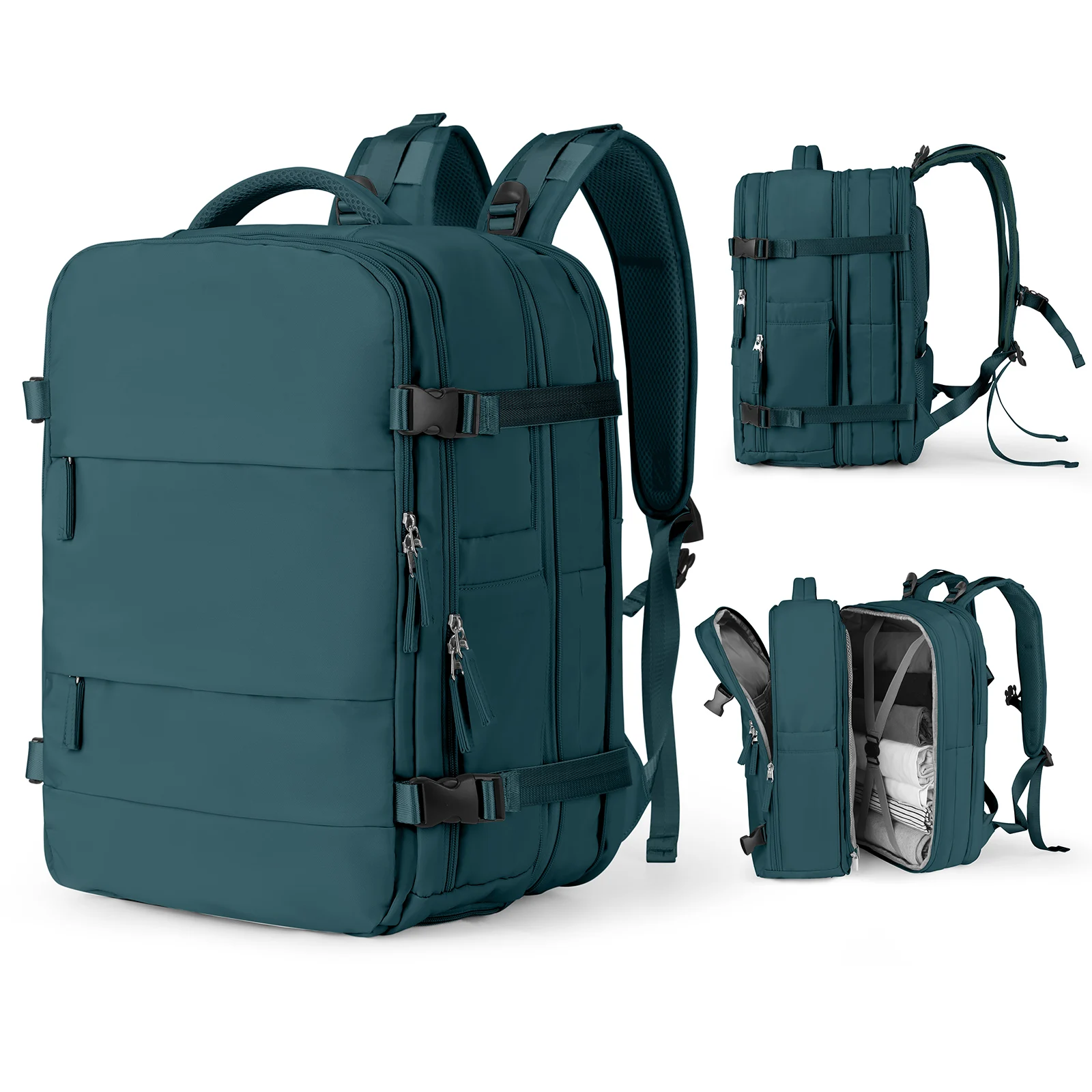 Mochila de viaje extensible para hombre y mujer, bolsa Weekender de 45l ...