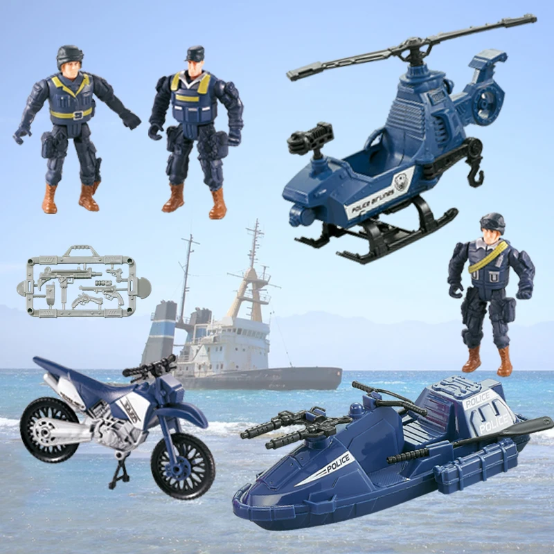 1Set City Police Car Toys Army Toys Soldiers Set Toys for Boys Military ...