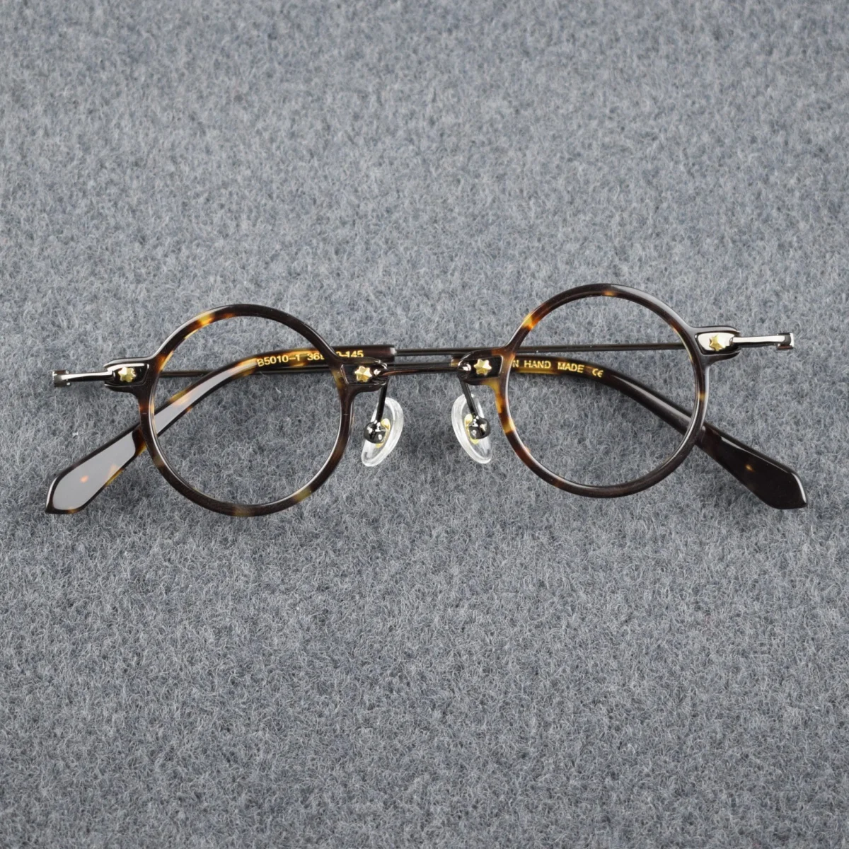 Super Small Round 36mm Tortoise Eyeglasses Frames Acetate Full Rim ...