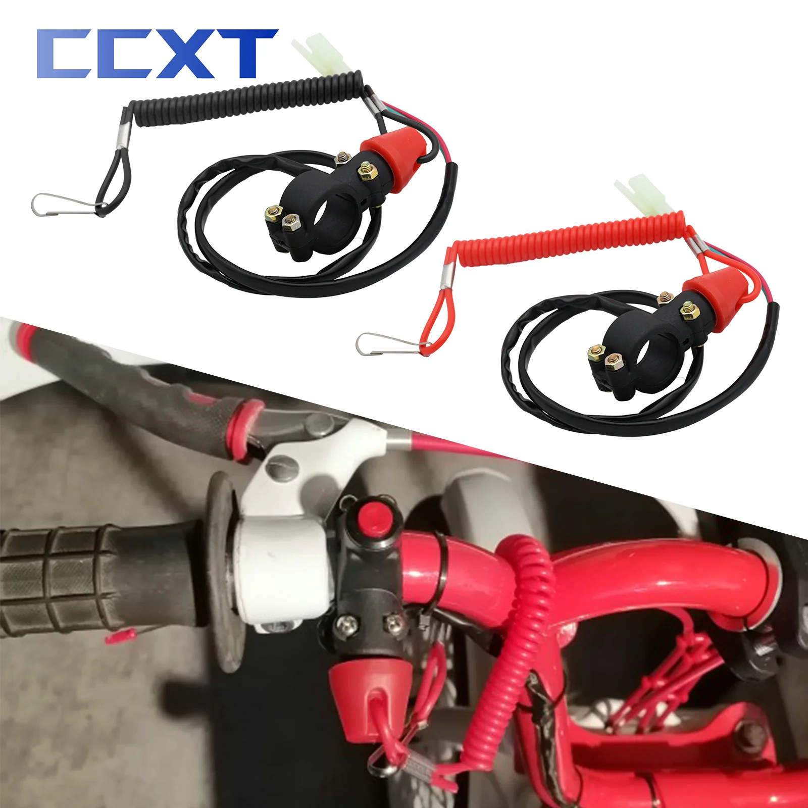 Motorcycle-ATV-Tether-Lanyard-Emergency-Kill-Stop-Engine-Switch-Push ...