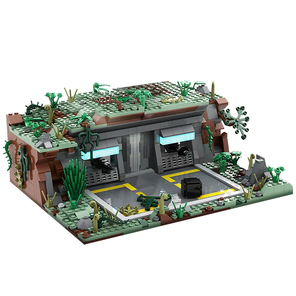 Rebel Outpost MOC-bouwstenen, Space Wars verborgen basis op externe ...