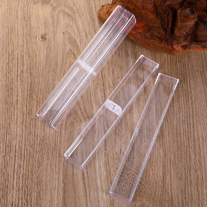 10Pcs-Pen-Boxes-Plastic-Transparent-Case-Pen-Holder-Gift-Crystal-Pen ...