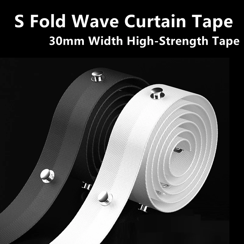 30mm-Width-S-Fold-Snake-Wave-Curtain-Heading-Tape-High-Strength-Ribbon ...