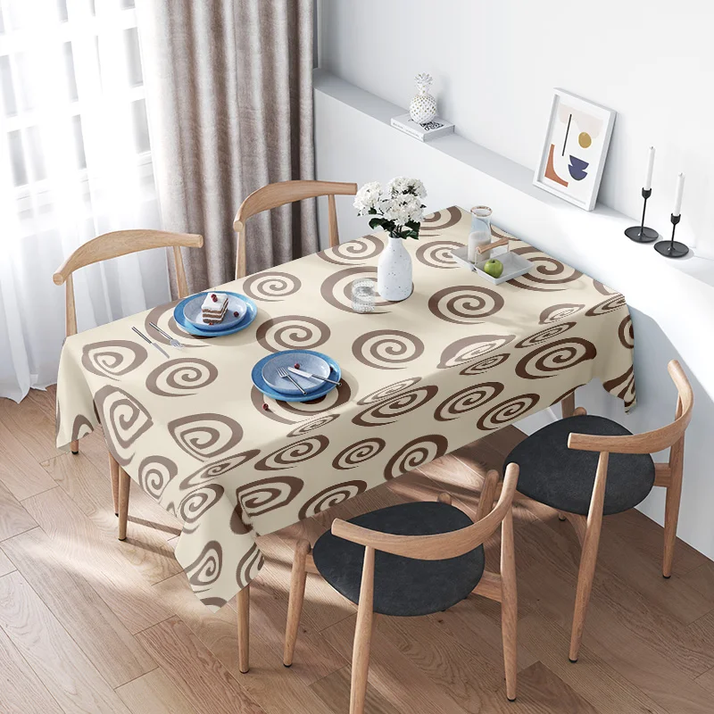 Modern Dining Table Cloth Floral Pattern Polyester Fabric for Home ...