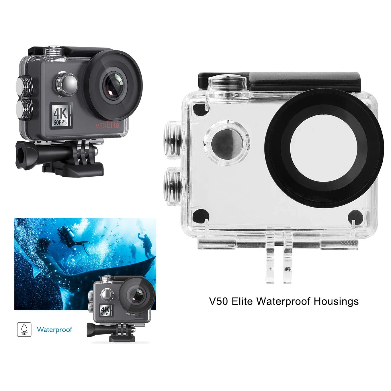 Case Waterproof Akaso V50 Elite | Akaso V50 Elite Camera Housing ...