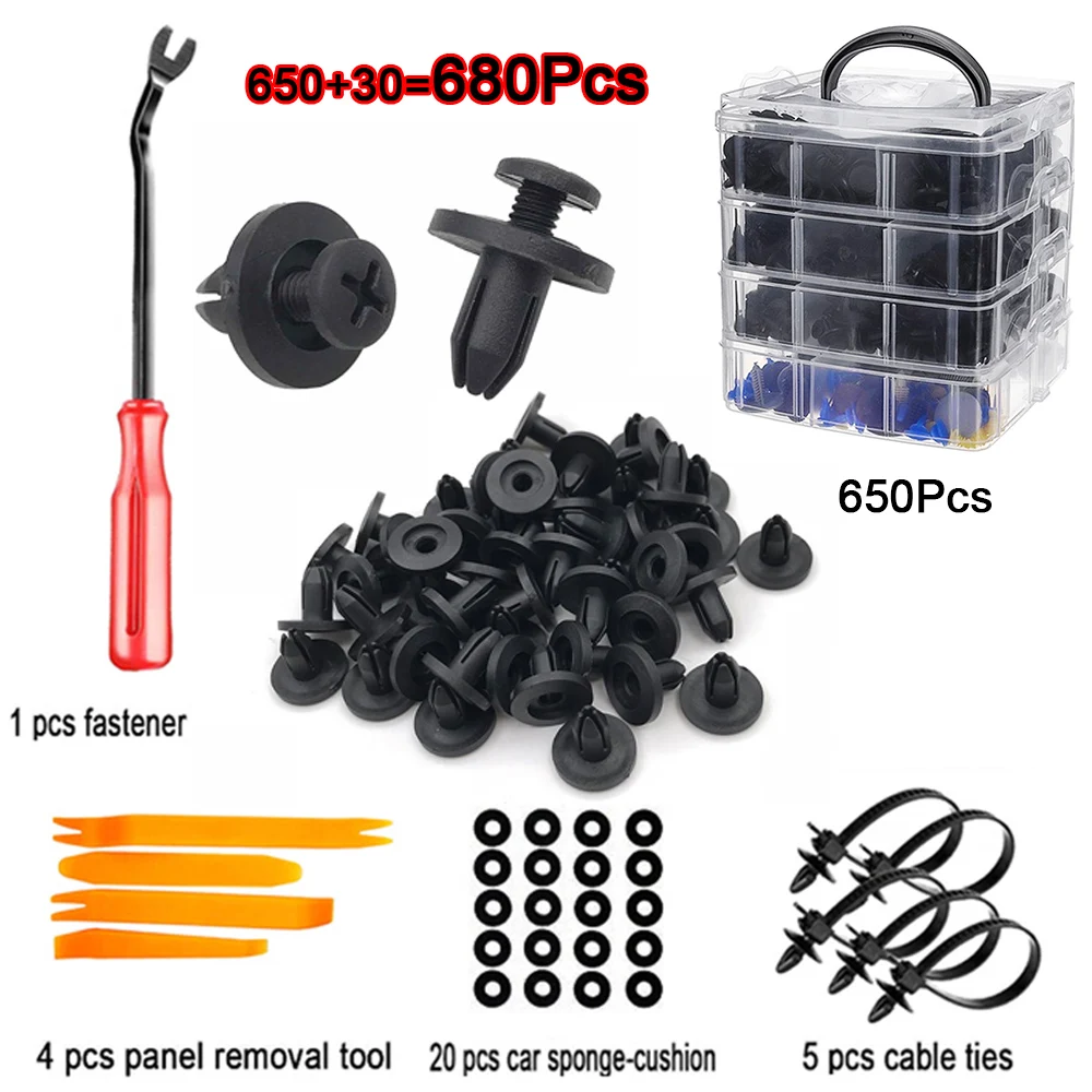 Car Retainer Clips Auto Mix Size Plastic Trim Panel Clip Car Body ...