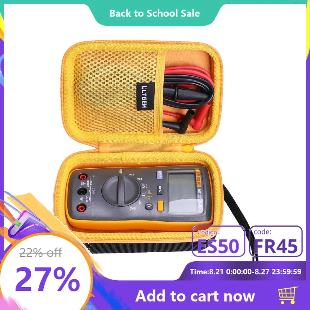 LTGEM EVA Hard Case for Fluke 107 AC/DC Current Hardheld Digital ...