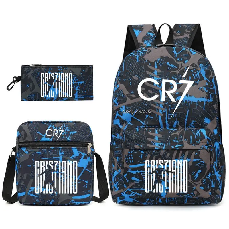 CR7 Boy Girl Kids School Book Bags Women Men Bagpack Teenagers ...