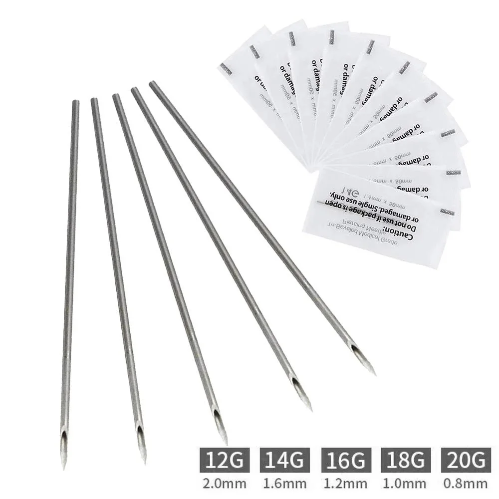 12G-14G-16G-18G-20G-10-30-50-100PCS-Piercing-Needles-Disposable-Body ...
