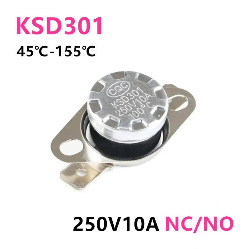 KSD301-0C-155C-Degree-Temperature-Switch-Thermostat-45C-75C-80C-85C-90C ...