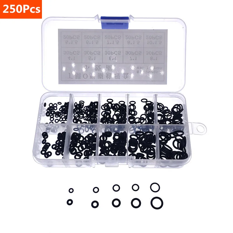 250pcs-box-Seal-Ring-Kit-Thickness-1-1-5mm-Nitrile-Rubber-O-Ring-Gasket ...