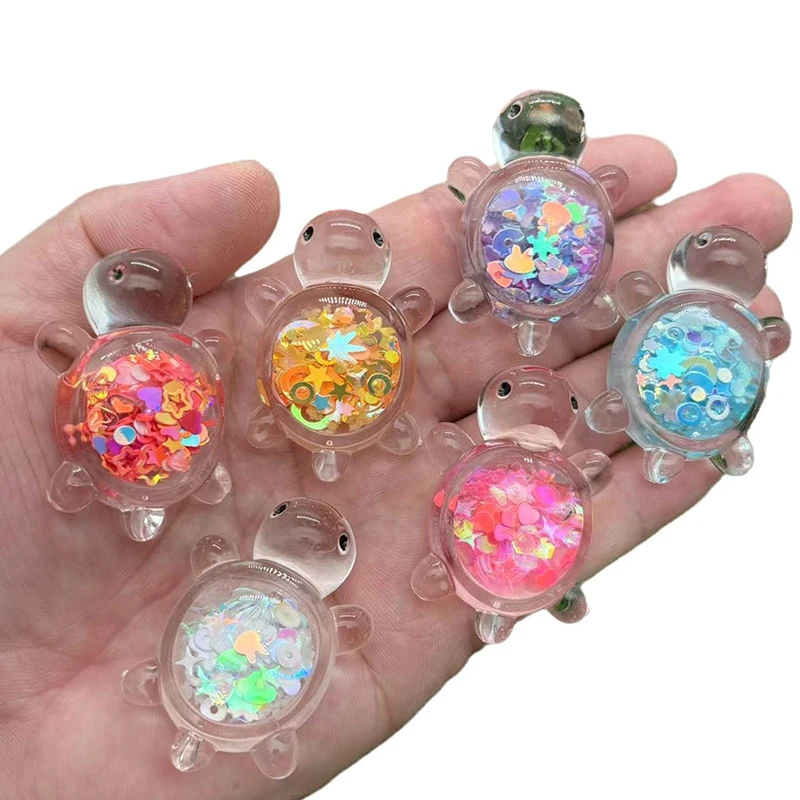 1Pcs-Cute-Transparent-Luminous-Glitter-Large-Turtle-DIY-Trendy-Play ...