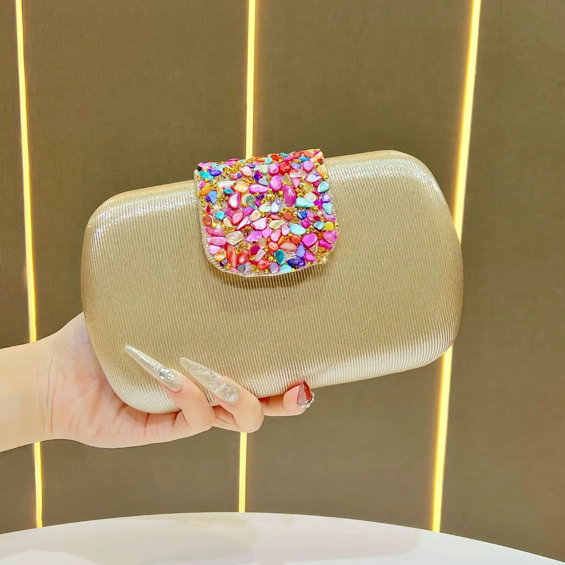 versatile messenger bag colored stone diamond dinner bag shoulder bag ...