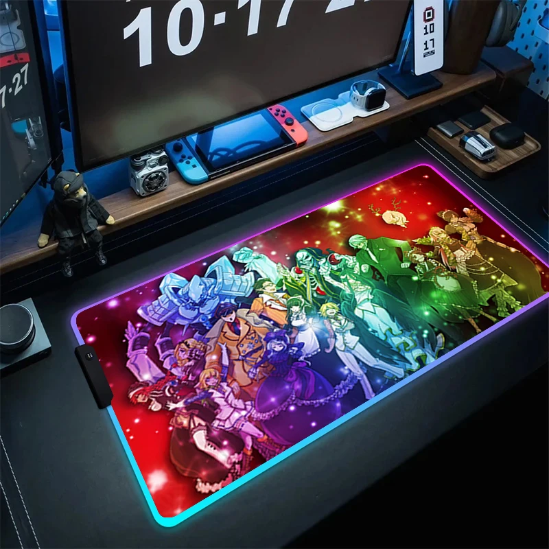Anime-Overlord-Albedo-RGB-Mousepad-XXL-Game-Accessories-Rubber-Anti ...