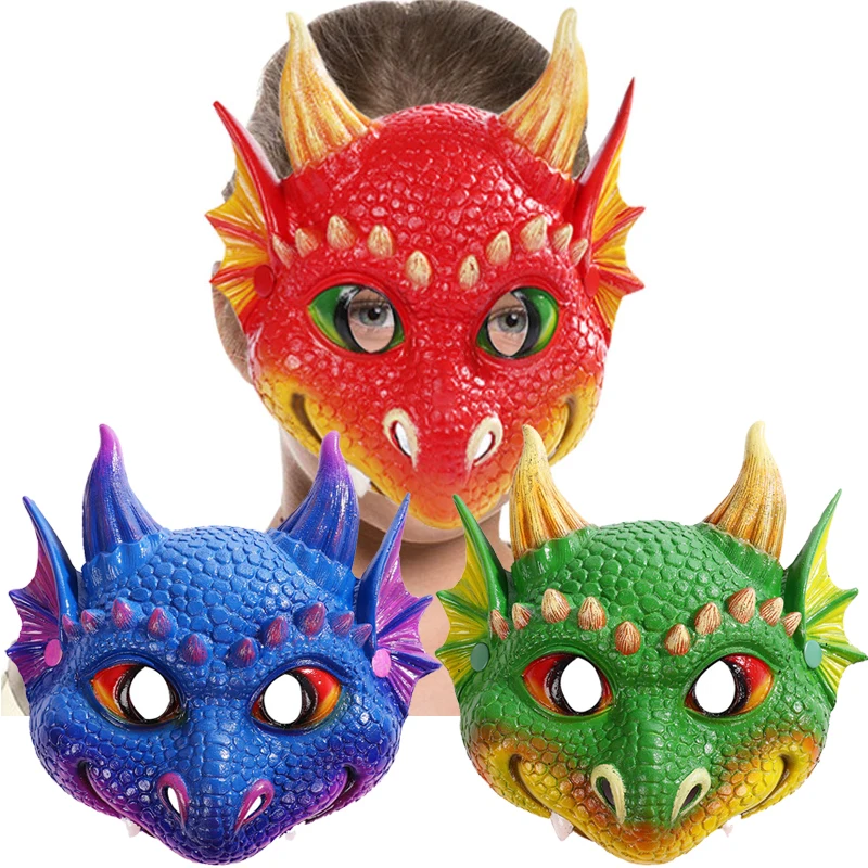 Children-Dino-Party-Mask-Cosplay-Cute-Animal-Dragon-Pu-Masques ...