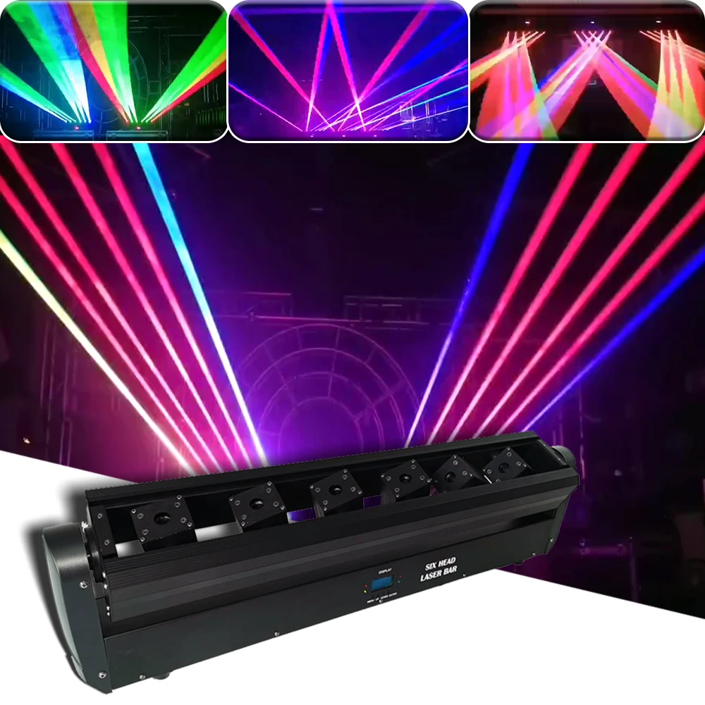 6x500MW-6-Eyes-RGB-Stage-Effect-Bar-Laser-Beam-Moving-Head-Light-DJ ...