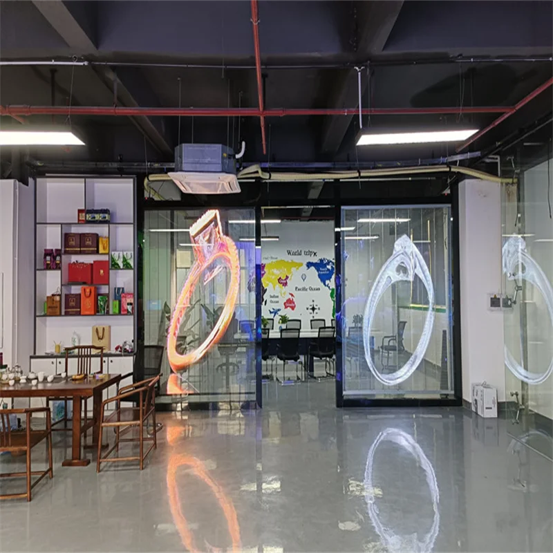 High-Bright-and-Transparent-LED-Screen-Video-Mesh-Screen-P40mm-for ...